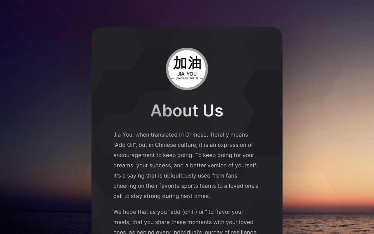 Jia You: About Us